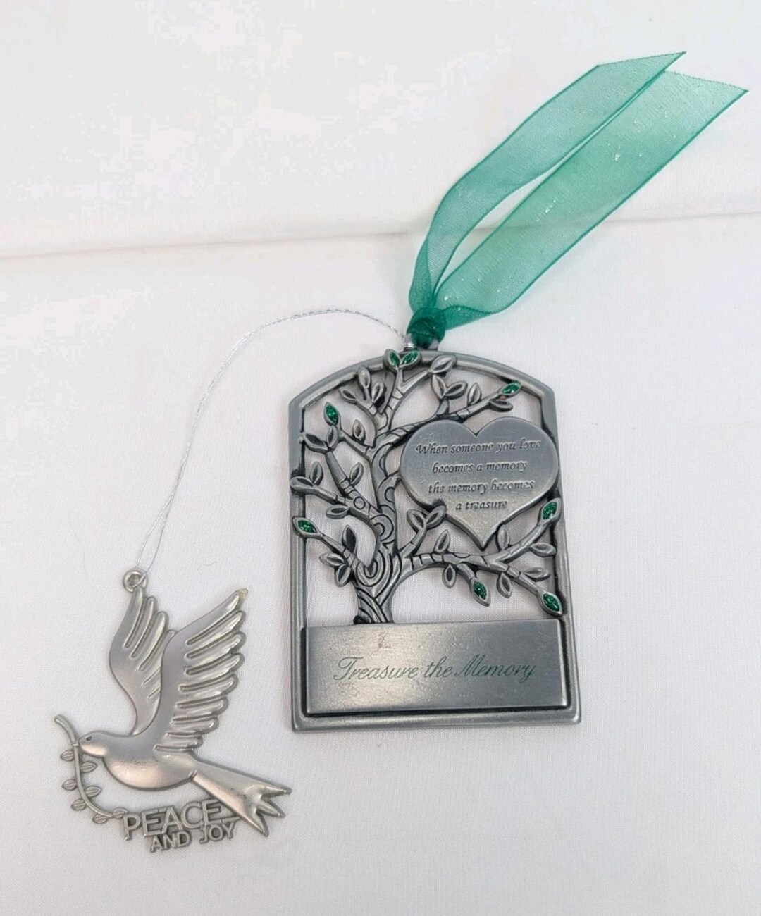 Vintage Gloria Duchen Pewter Treasure the Memories Peace Dove Hanging ...