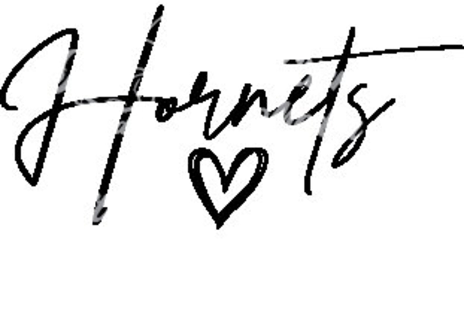 Hornets Script Heart Design PNG SVG - Etsy