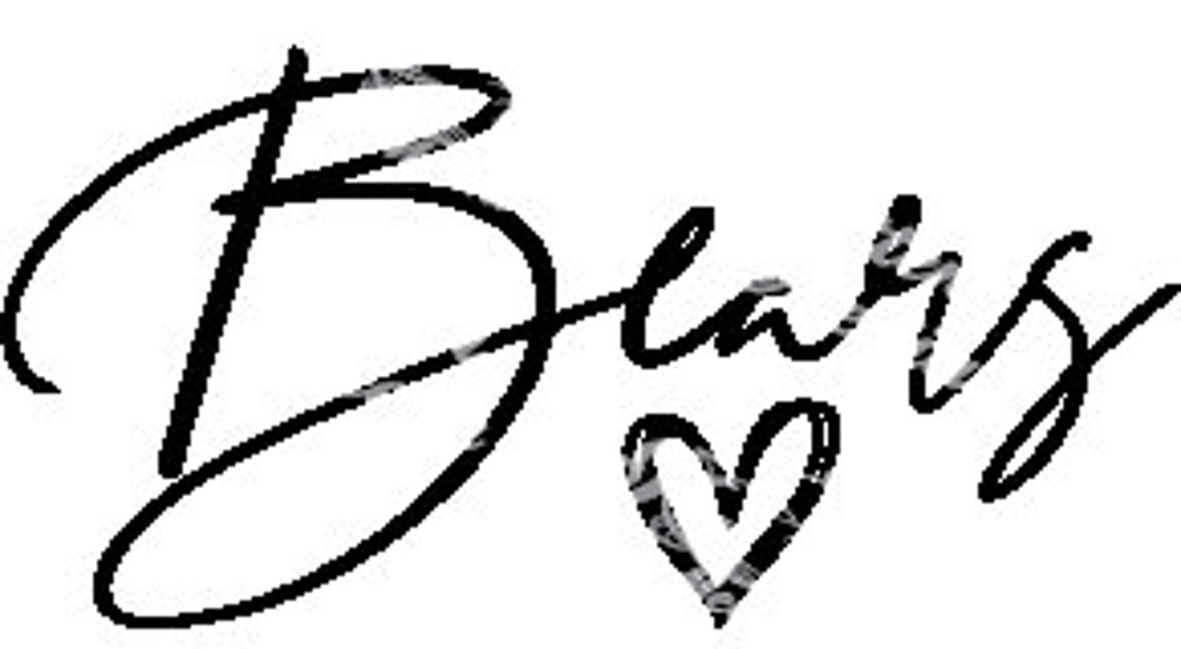 Bears Script Heart Design SVG PNG - Etsy