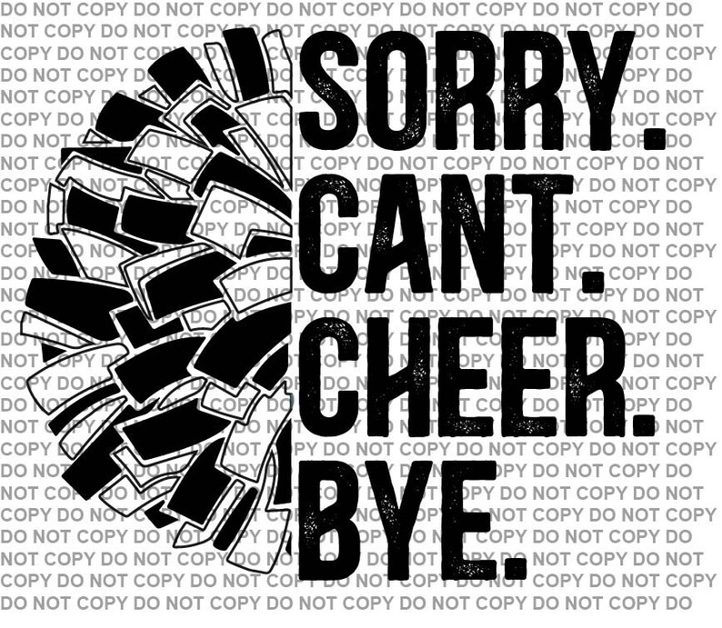 Sorry. Can't. Sports. Bye. Design | Svg | Png | Pdf | Eps | Dxf - Etsy