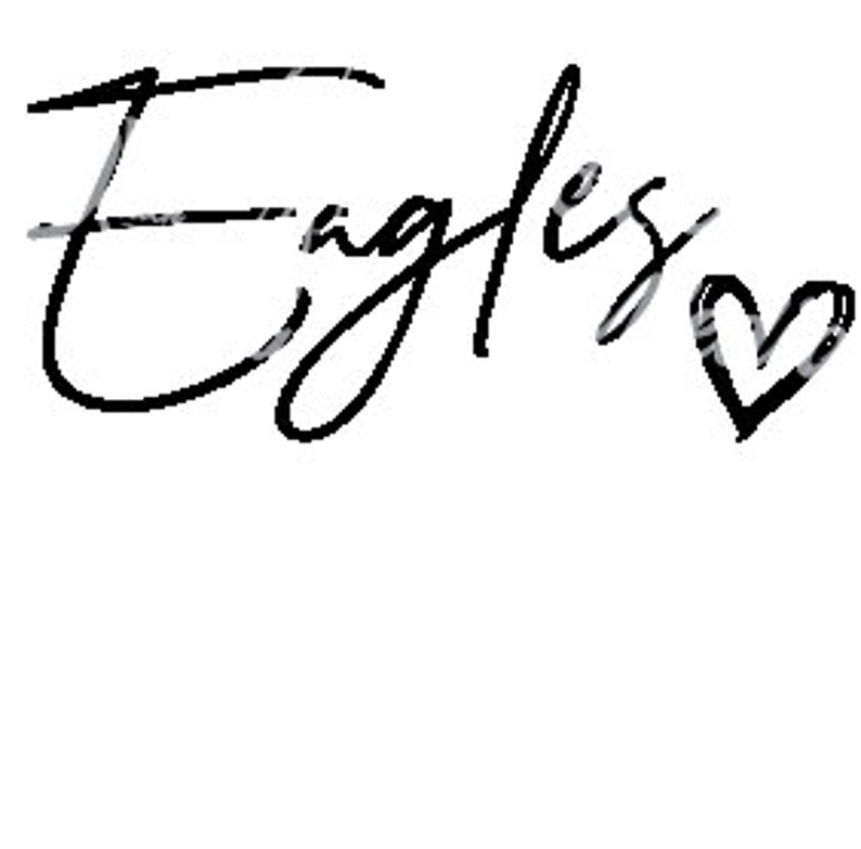 Eagles Script Heart Design PNG SVG - Etsy