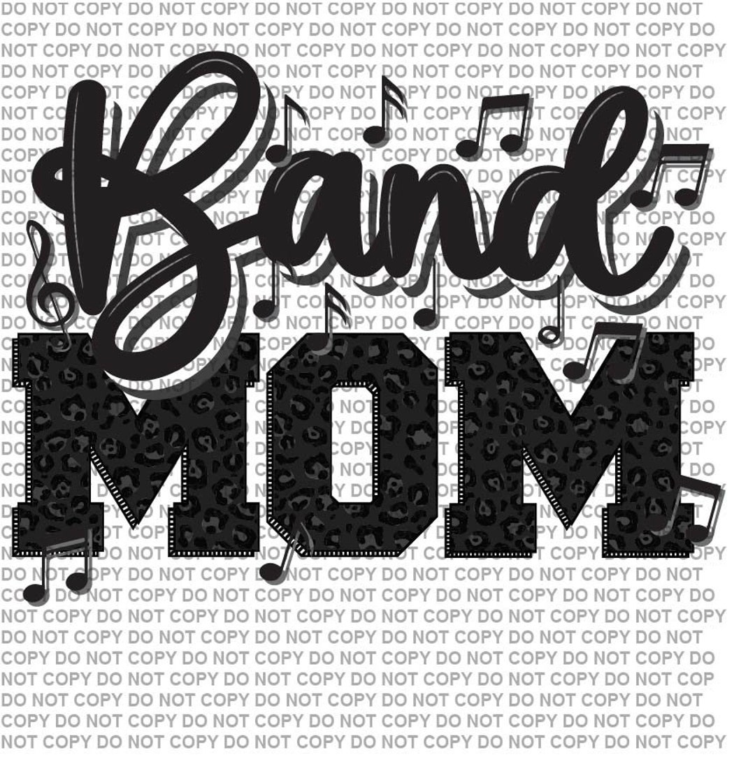 Band Mom Leopard Print Design | Svg | Png | Pdf | Eps | Dxf - Etsy