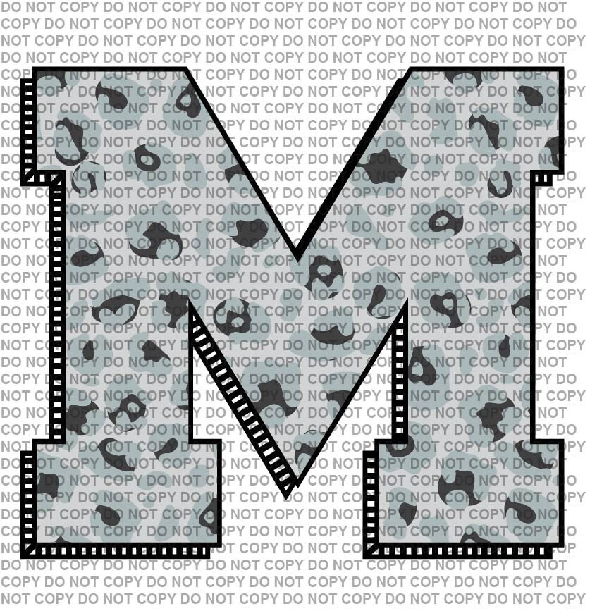 Leopard Print Letter M | Svg | Png | Pdf | Eps | Dxf - Etsy