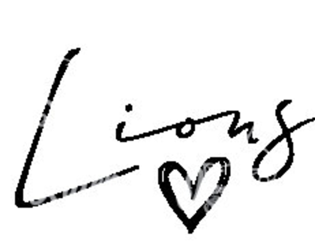 Lions Script Heart Design PNG SVG - Etsy