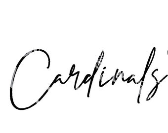 Cardinals Script Heart Design SVG PNG - Etsy