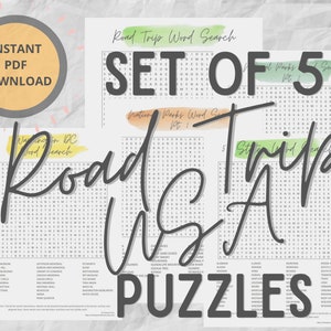 Road Trip Games Word Search Puzzles Printable Surprise Trip Car Ride ...