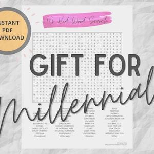 90's Kid Word Search Puzzle Printable Games Millennial - Etsy