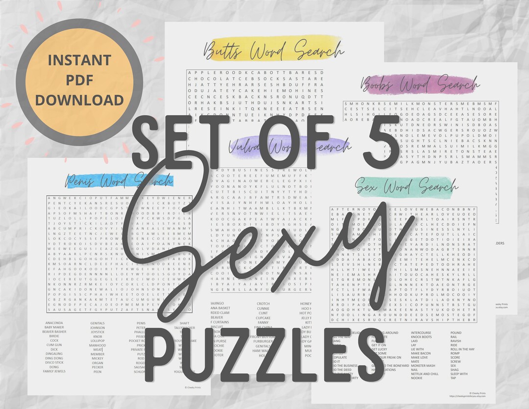 Sexy Puzzles Adult Word Search Date Night Bachelorette Party