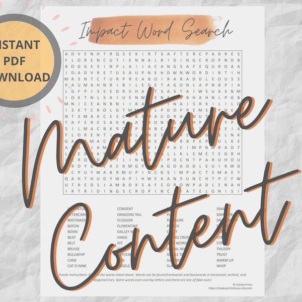 Sex Word Search Etsy Canada