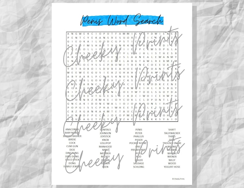 Sexy Puzzles Adult Word Search Date Night Bachelorette Party