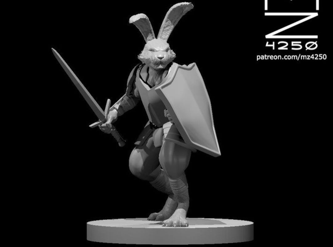 Harengon Fighter / Paladin (rabbit) (compatible With D20 Roleplaying ...