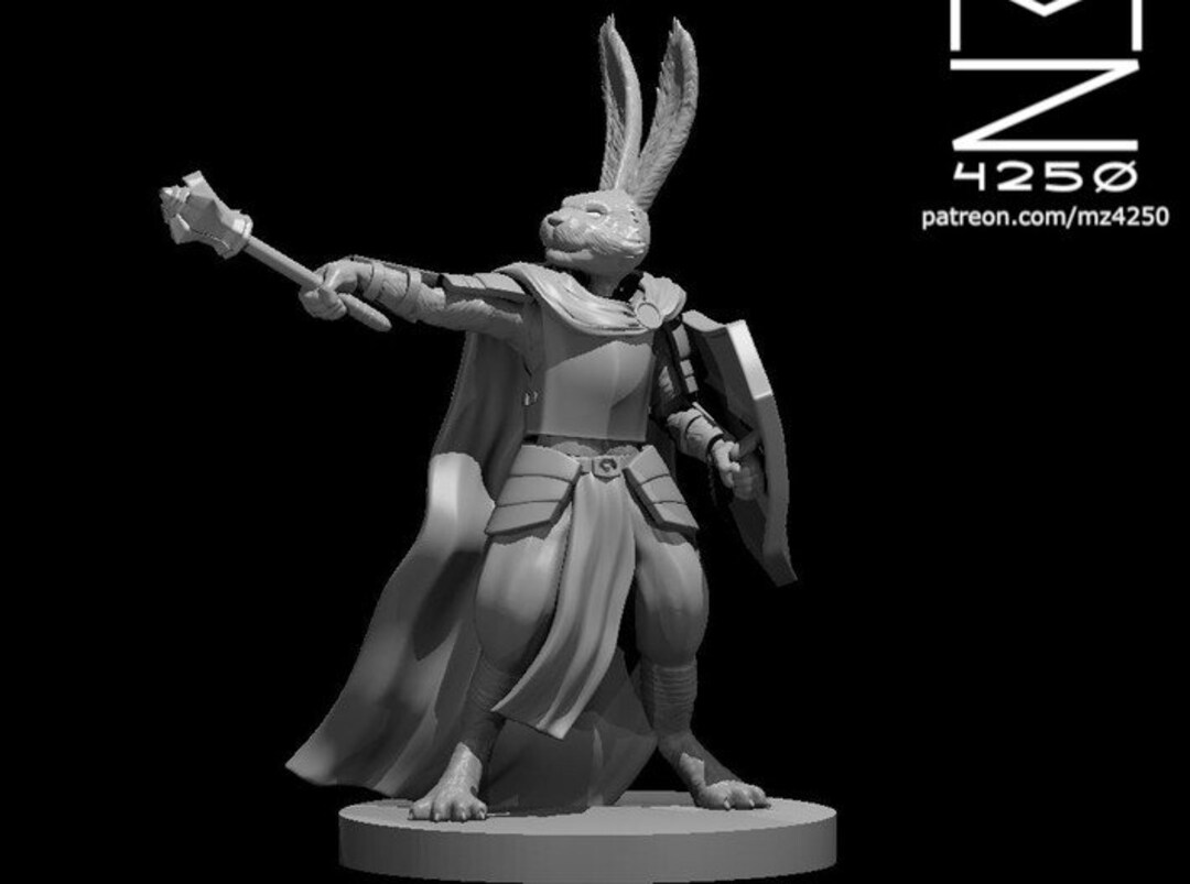 Harengon Cleric / Paladin (rabbit) (compatible With D20 Roleplaying ...