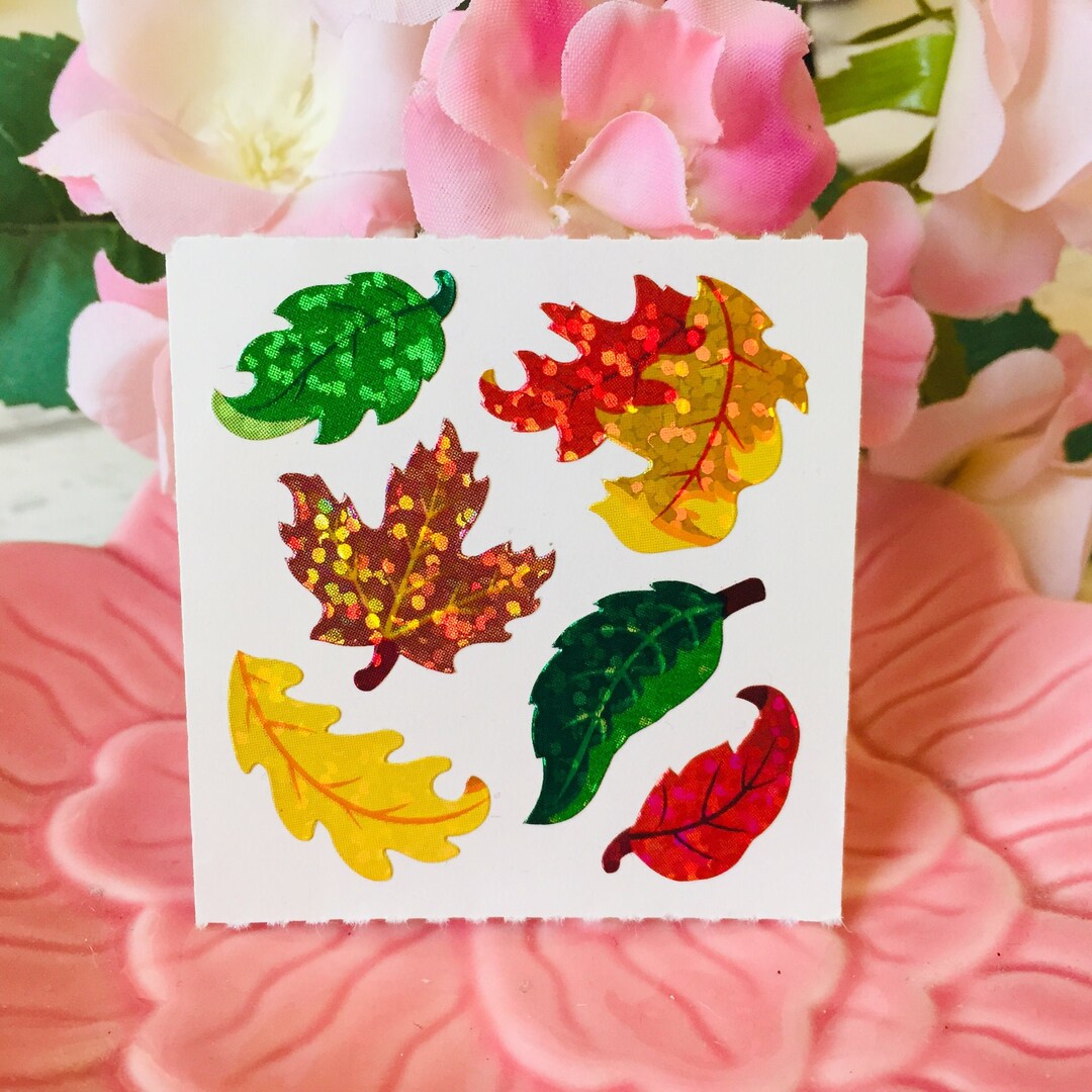 Sandylion Vintage Seltene Sparkly Herbst Blätter kleine Sticker Modul ...
