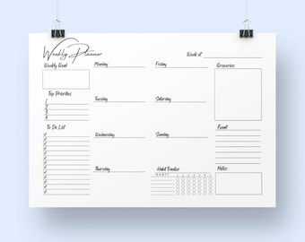 Printable Kids Daily Weekly Planner ADHD Kids Planner PDF - Etsy