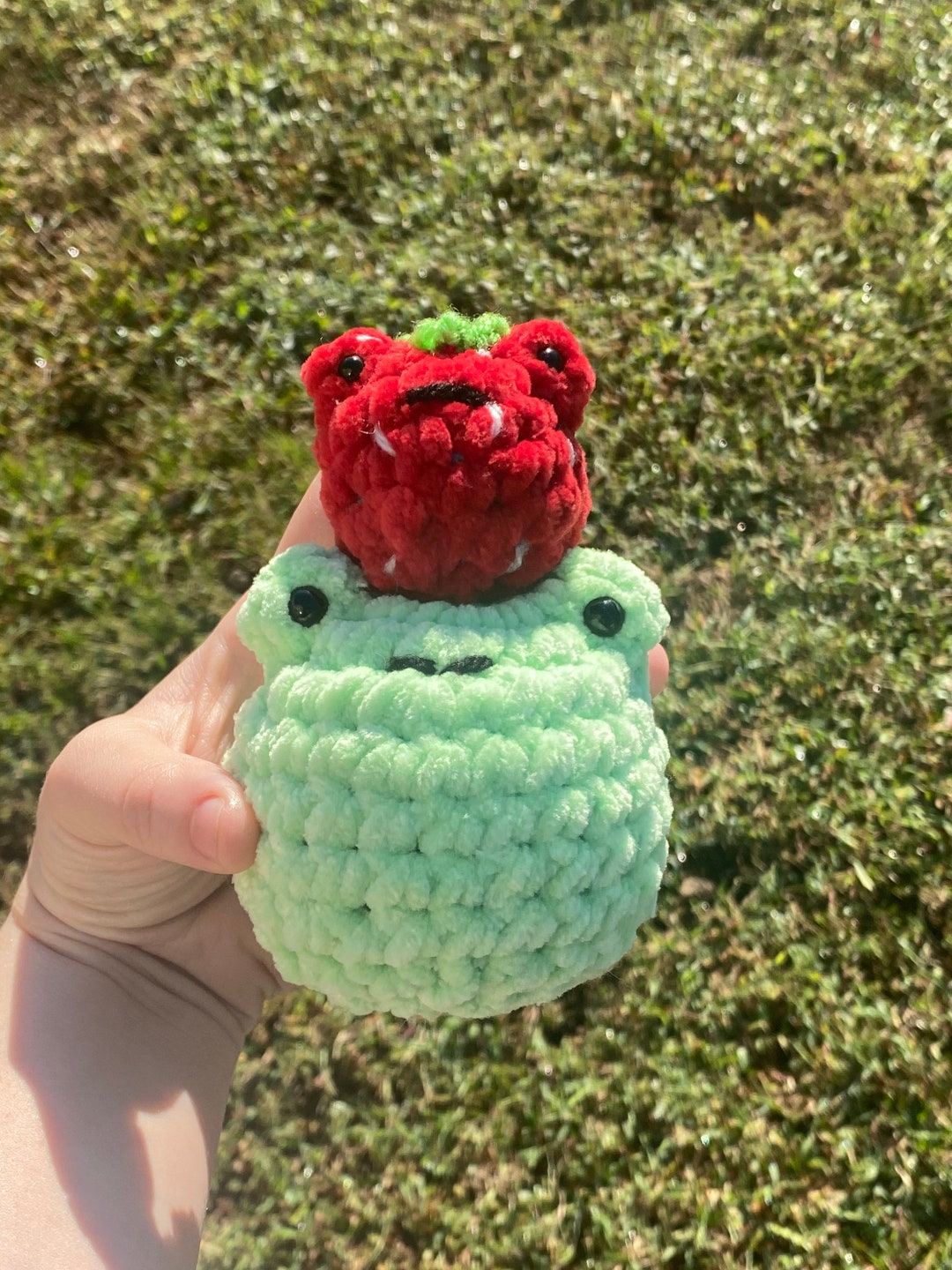 Cute Squishy Frog Plushies-strawberry Frog, Green Frog-soft Frog Plush ...