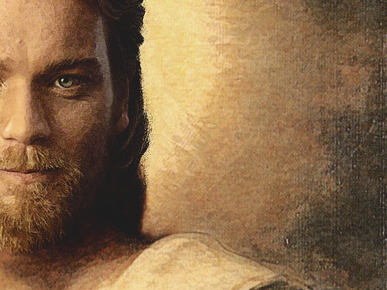 Digital Print Obi Wan Kenobi As Hofmanns Jesus Oil Etsy