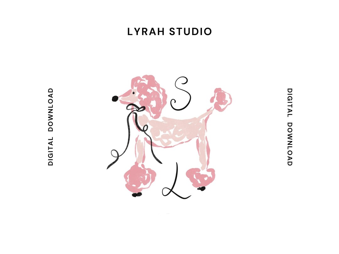 Custom Whimsical Pet Monogram for Wedding Invitations, Save the Dates ...