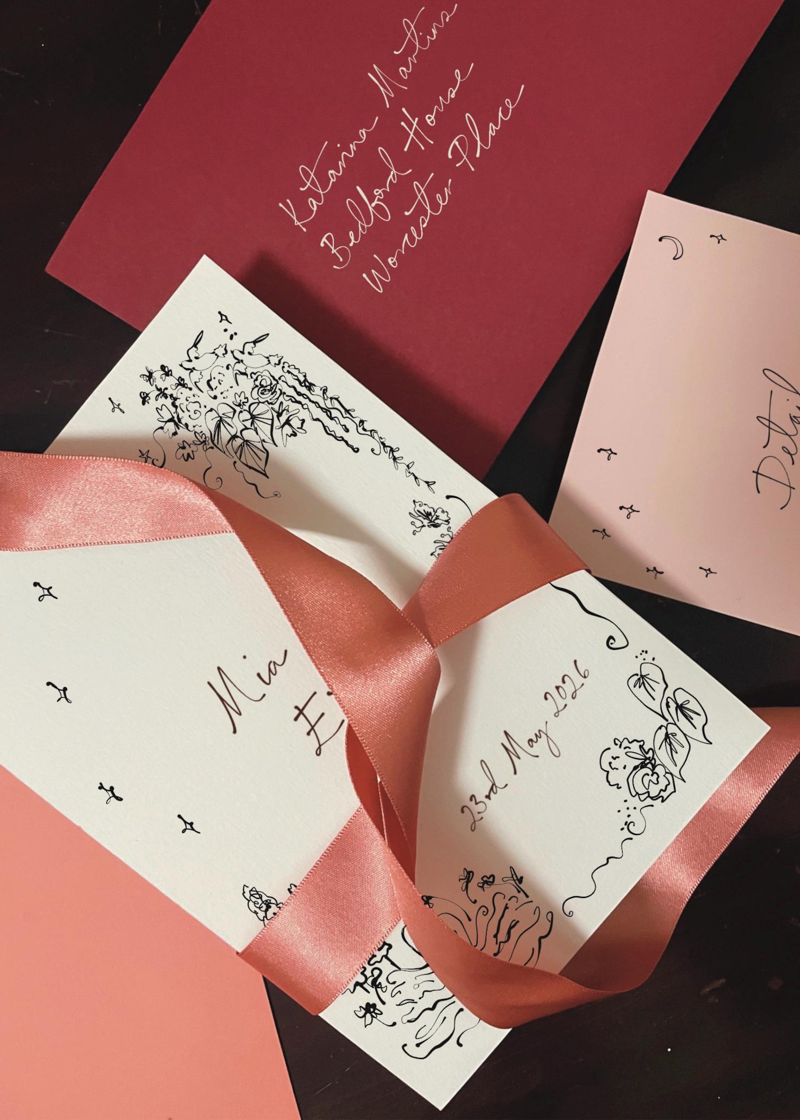Swan & Stars Illustration for an Elegant Country House Wedding ...