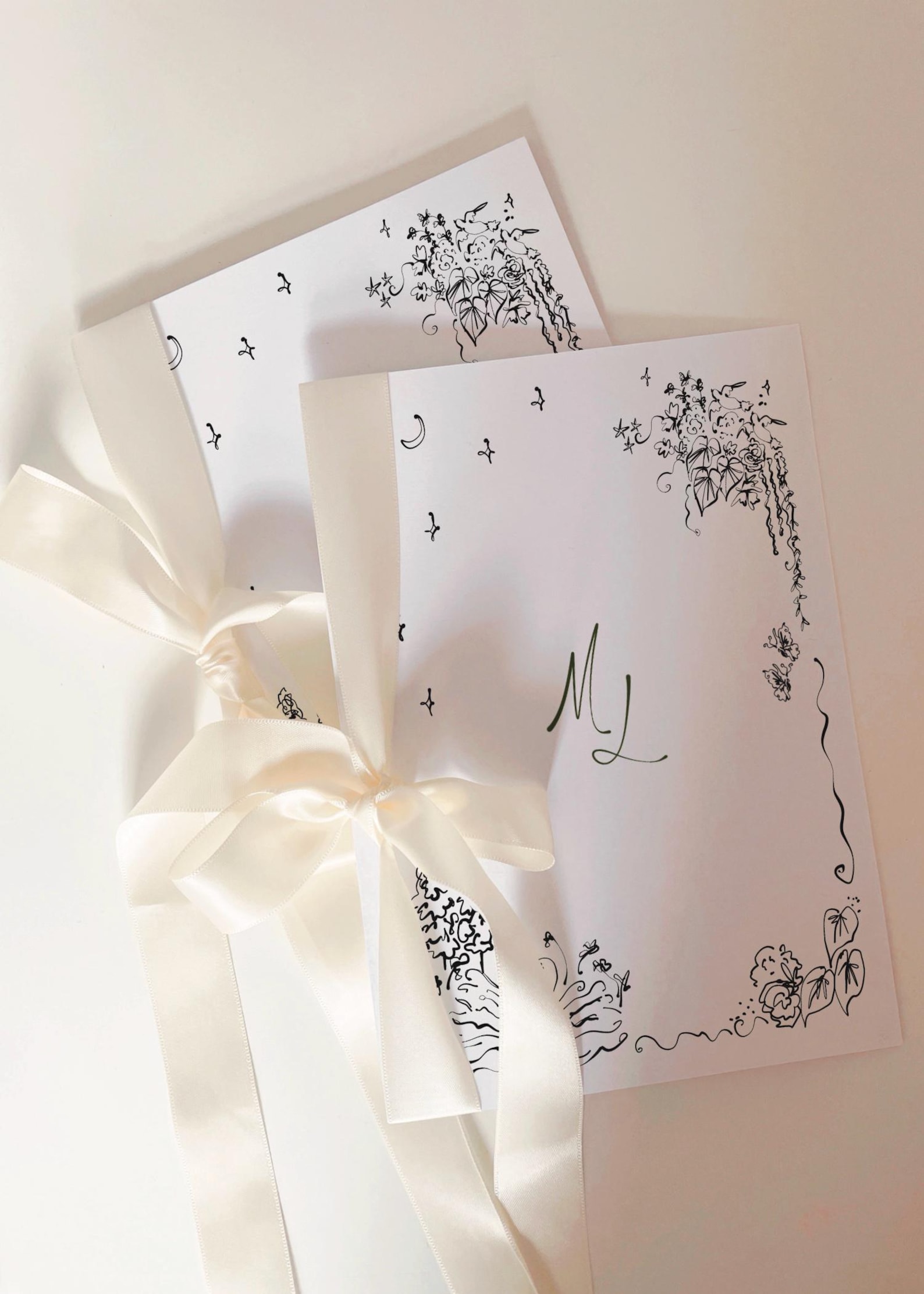 Swan & Stars Illustration for an Elegant Country House Wedding ...