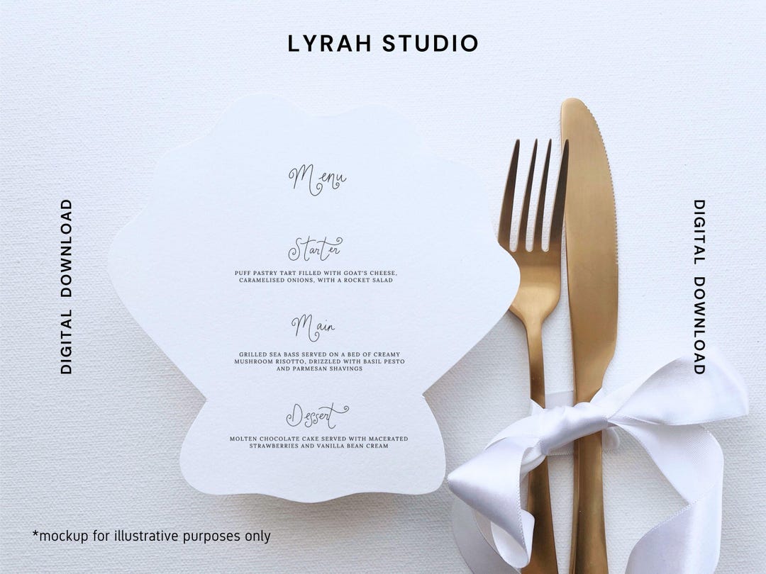 Curly Calligraphy Wedding Menu Headers Hand Lettering for Dinner Menu ...