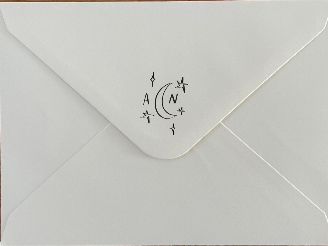 Personalised Pair and Moon Stars Logo for Celestial Wedding Invitations ...