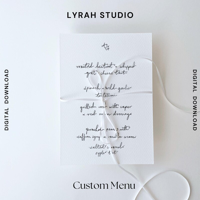 Hand Lettered Menu - Etsy