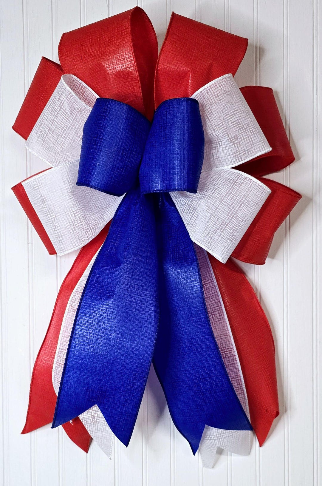 Extra-large Outdoor Patriotic Bow, Weatherproof Outdoor Bow, Cemetery ...
