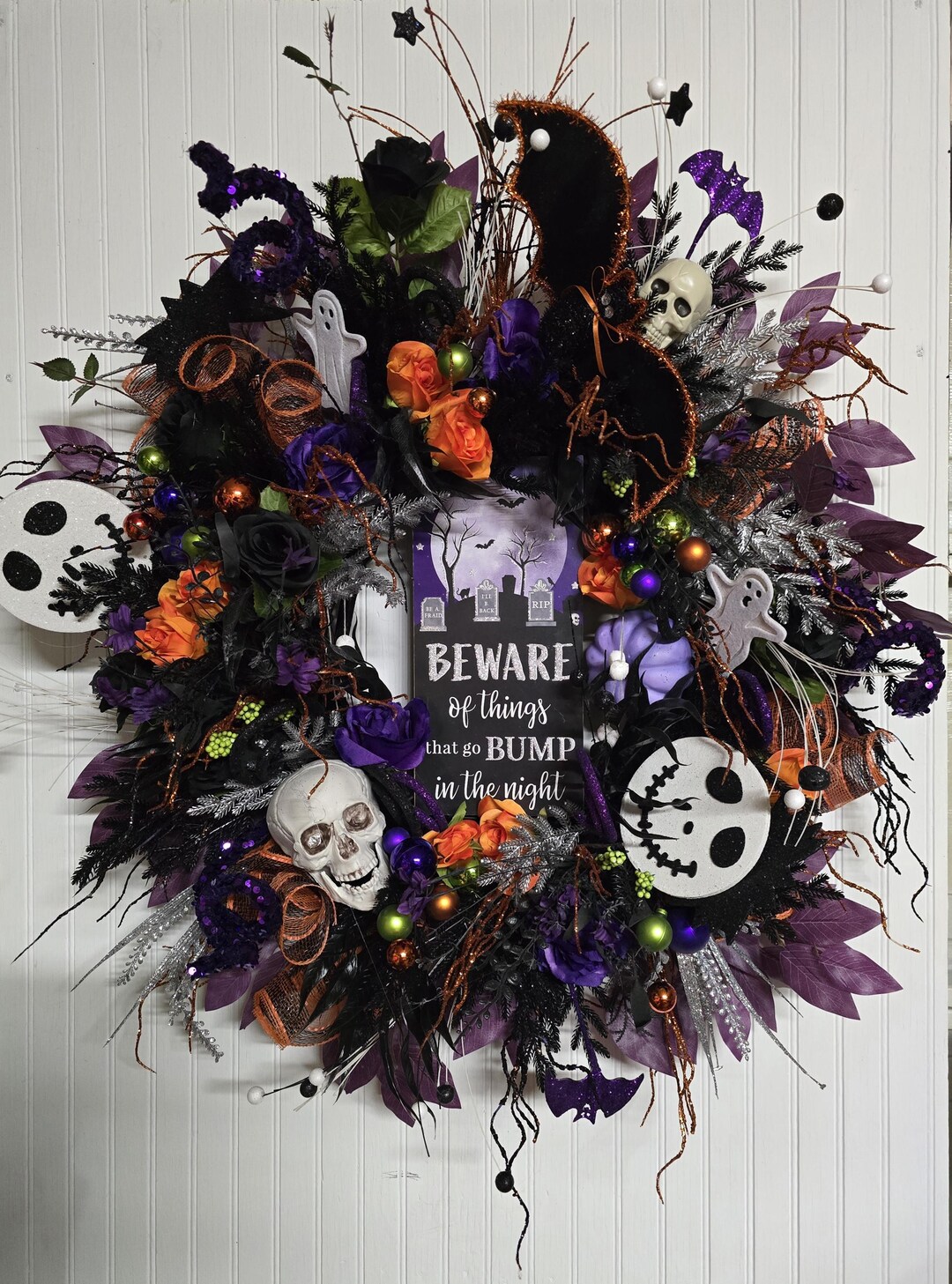 Extra Large Things That Go Bump in the Night Wreath for Front Door ...