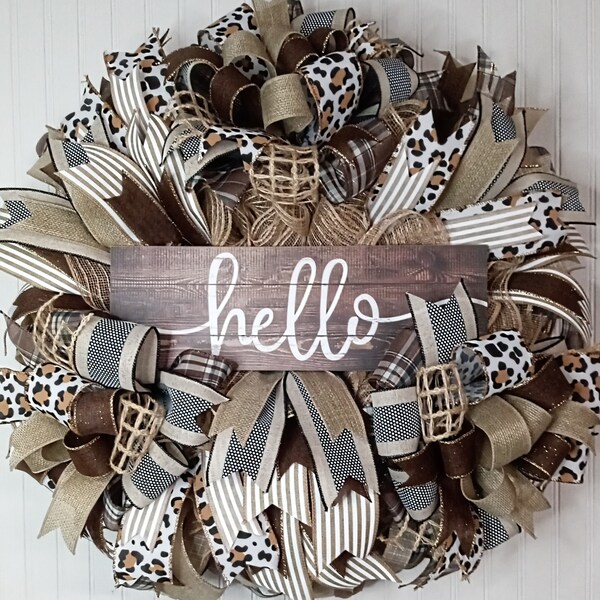 Leopard Print Wreath - Etsy