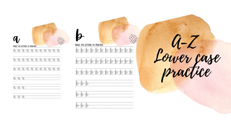 Calligraph Workbook- A-Z Upper & Lower Case + Word Practice - Etsy