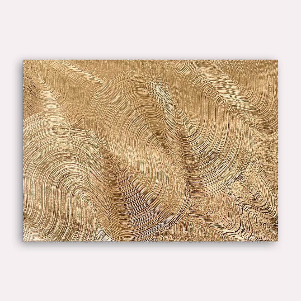 Gold Iridescent Texture Paste Gilding Handcrafted Hand Painted Art ...