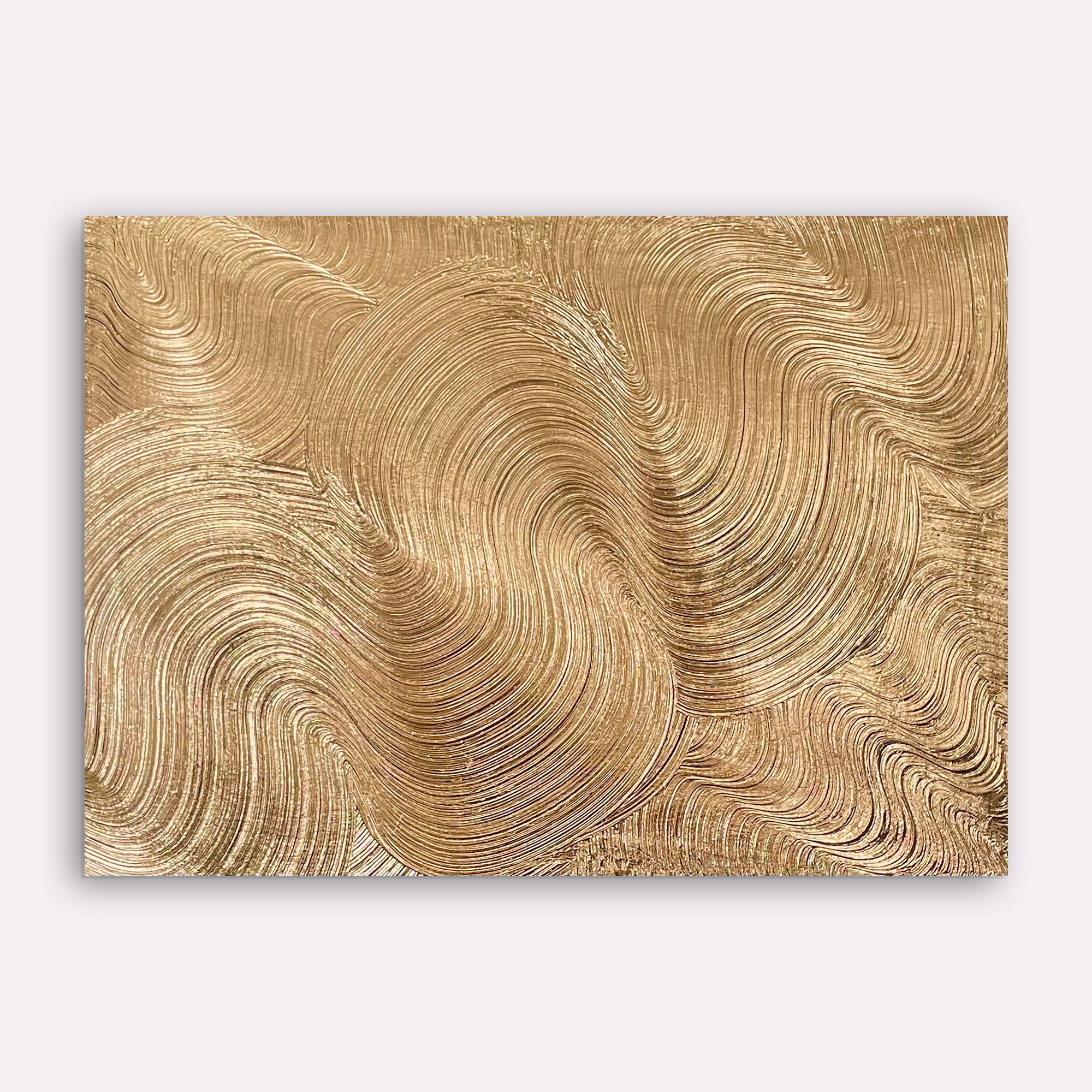 Gold Iridescent Texture Paste Gilding Handcrafted Hand Painted Art ...