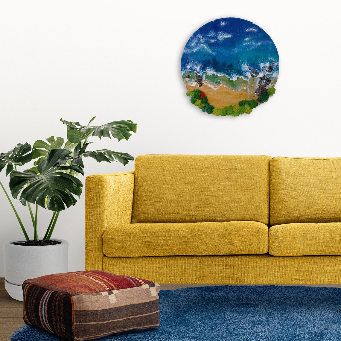 3D Art Ocean Waves Lover Beach Mixed Media House Ocean Escape Coastal ...