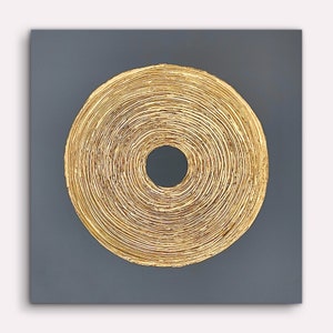 Golden Circle Texture Paste Gilding Handcrafted Hand Painted Art ...