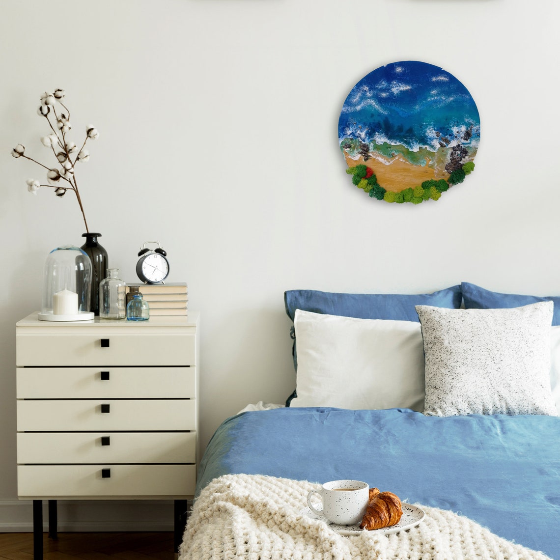 3D Art Ocean Waves Lover Beach Mixed Media House Ocean Escape Coastal ...