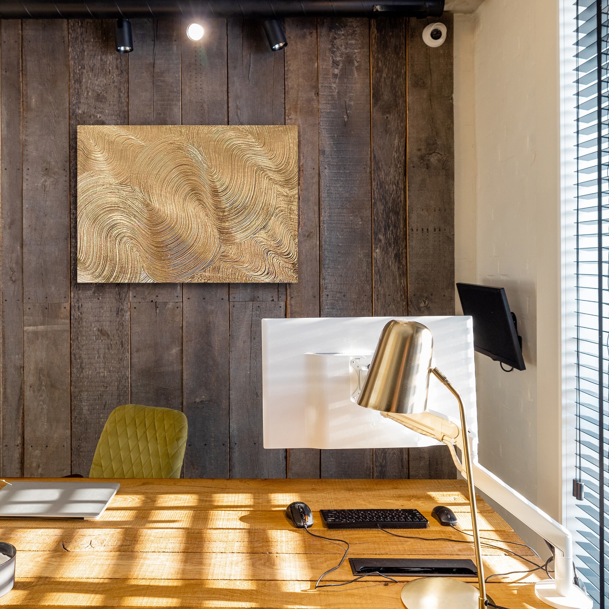 Gold Iridescent Texture Paste Gilding Handcrafted Hand Painted Art ...