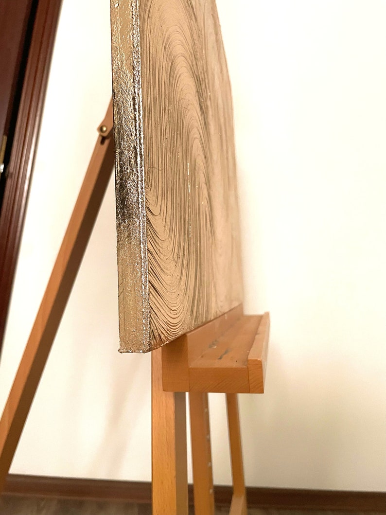 Gold Iridescent Texture Paste Gilding Handcrafted Hand Painted Art ...