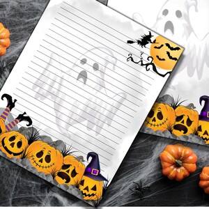 Printable Letter Writing Set Paper Stationery Halloween - Etsy