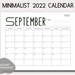 Printable Minimalist 2022 Monthly Calendar, Events Planner, Appointment ...