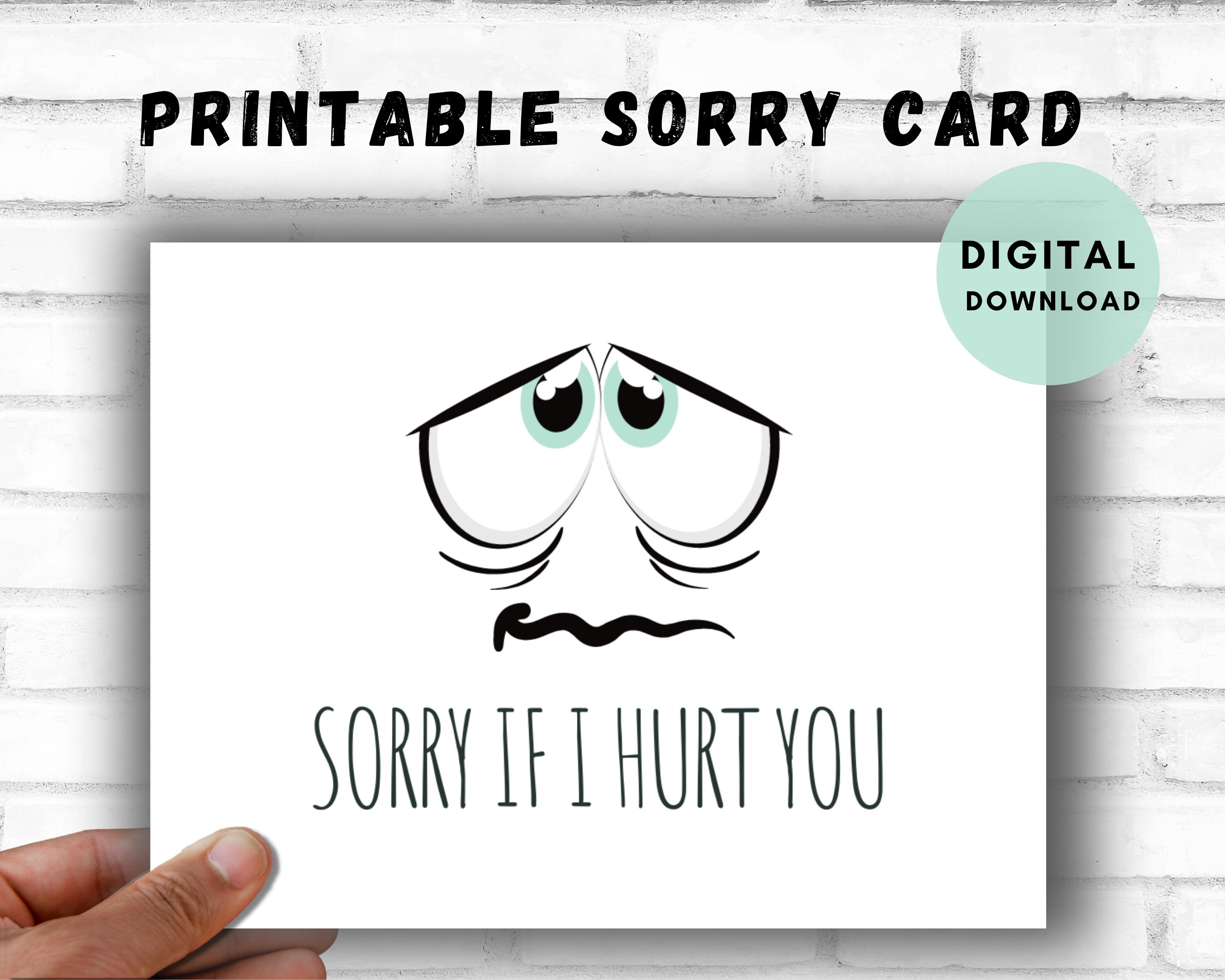 I Am Sorry Cards Printable