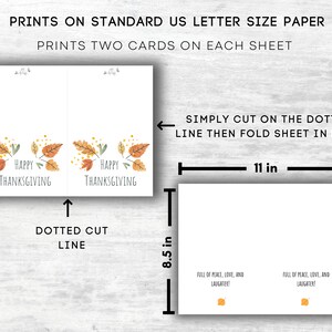 Printable Thanksgiving Greeting Card/happy/autumn Fall Leaves/instant ...