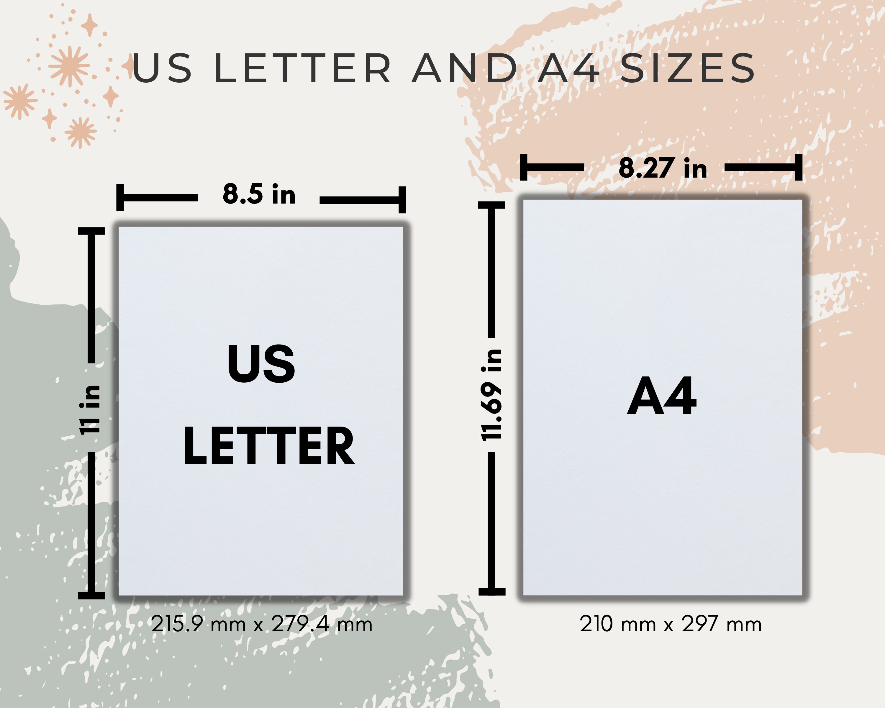 Printable Letter Writing Paper Set Stationery Watercolor - Etsy