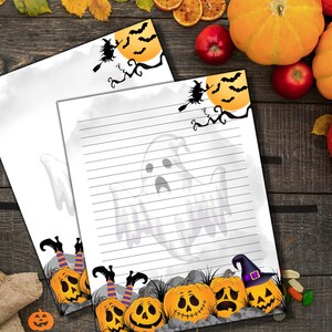 Printable Letter Writing Set Paper Stationery Halloween - Etsy