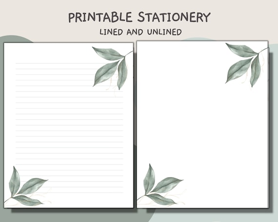 Unlined Printable Stationery Templates Free JW Printable Letter