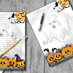 Printable Letter Writing Set Paper Stationery Halloween - Etsy