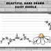 Printable Letter Writing Paper Set Stationery Daisy Doodle - Etsy