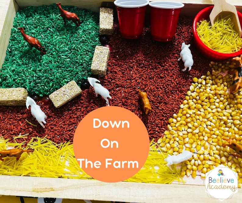 Farm Sensory Bin Kit: Fall Theme, Messy Play - Etsy