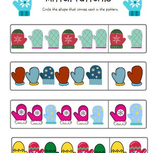 Winter Themed Preschool/kindergarten Worksheets for Classroom and ...