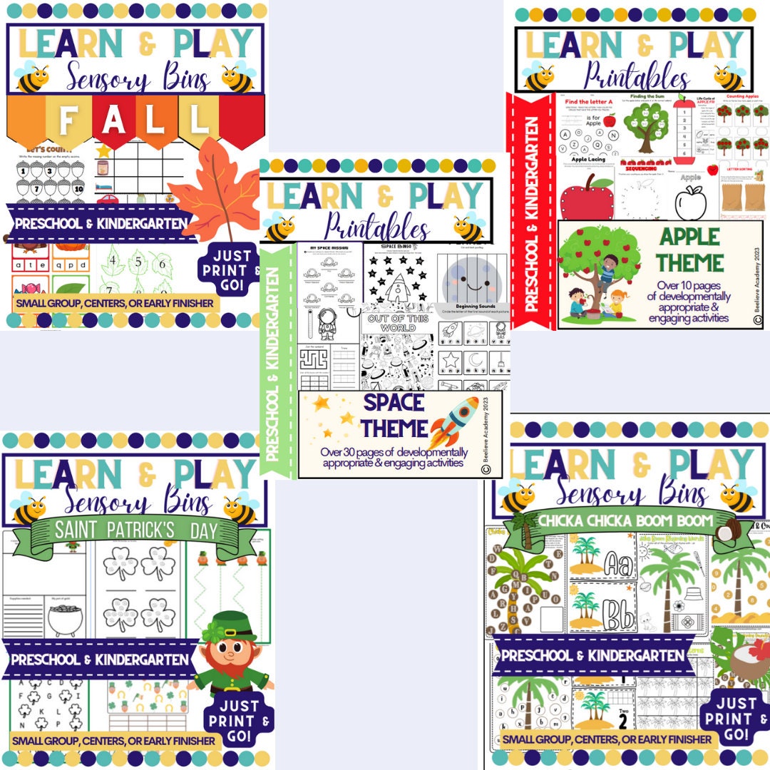 1000ultimate Preschool & Kindergarten Worksheet Bundle Preschool ...