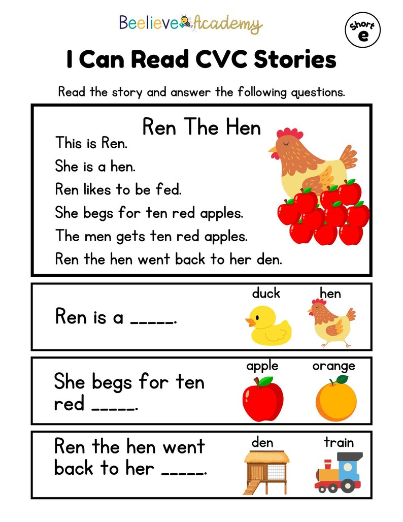 Preschool & Kindergarten at Home Beginner Reading Workbook | Fluency ...